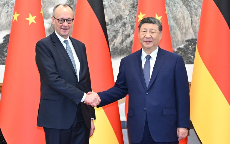 German chancellor raises trade issues in talks with China on first ...